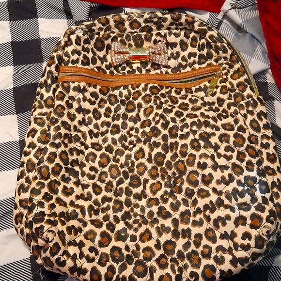 Betsey Johnson | Bags | Betsy Johnson Leather Cheetah Backpack | Poshmark